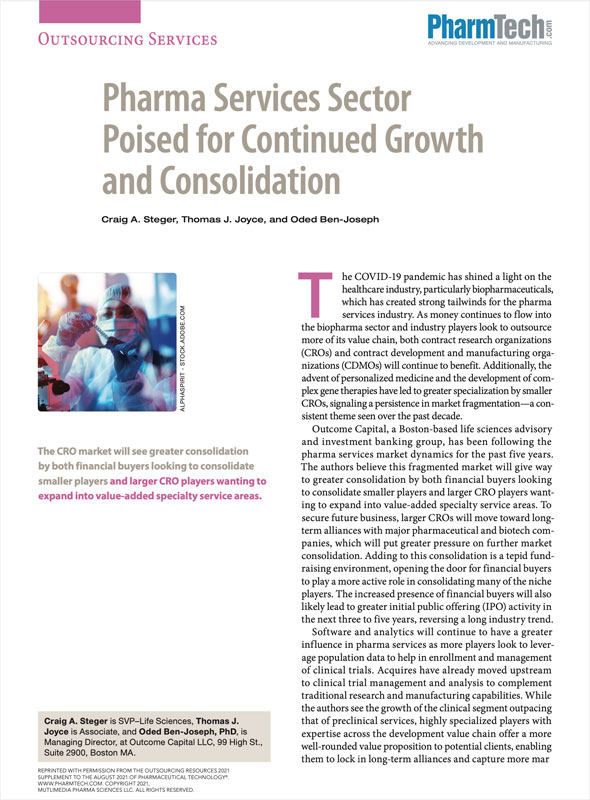 Pharma Services Sector Poised for Continued Growth and Consolidation ...